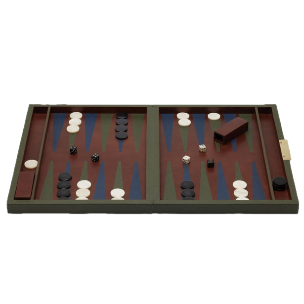 Sebina Full Grain Leather Backgammon Set, Forest Green, Large – 365 ...