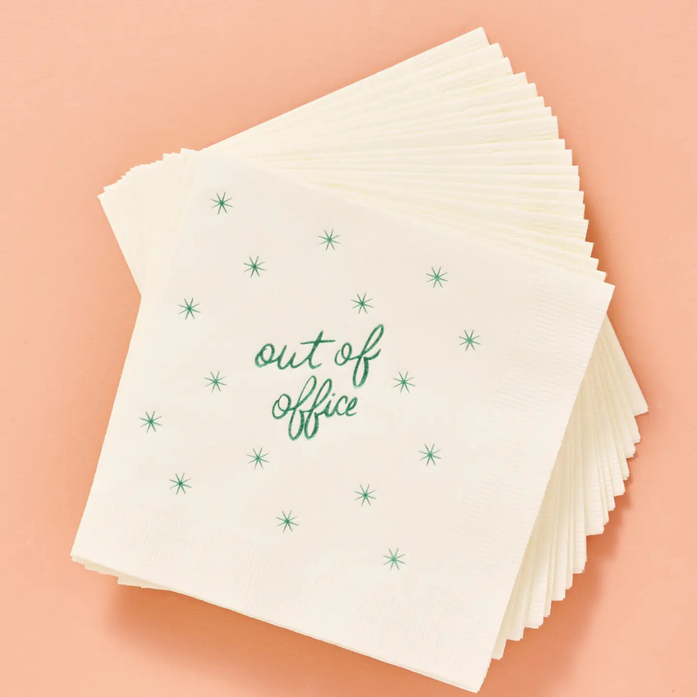 Out of Office Cocktail Paper Beverage Napkin, Set of 20 – 365 ...